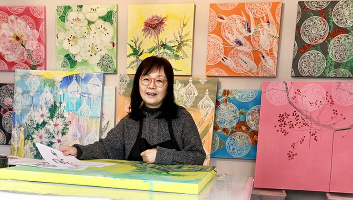 Hee Sook Kim: contemporary American Painter, Draftsman, Textile Artist ...