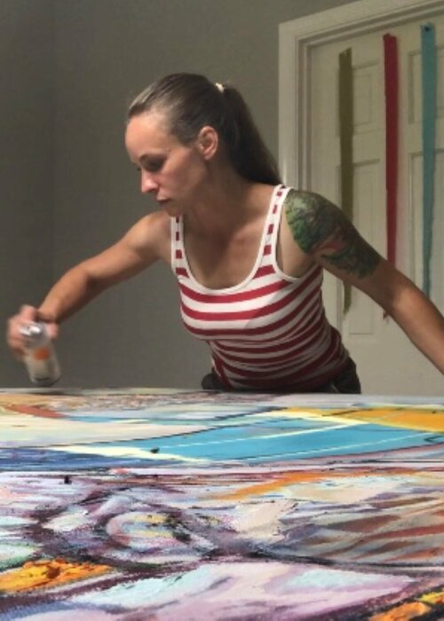 Treaties by Sarah Ernst (2018) : Painting Oil, Spray Paint on Canvas ...