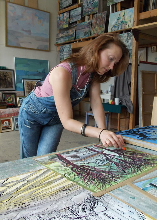 Black Swan. Wings by Olga Aleksandrova (2021) : Other Media Acrylic, Pencil on Paper - SINGULART