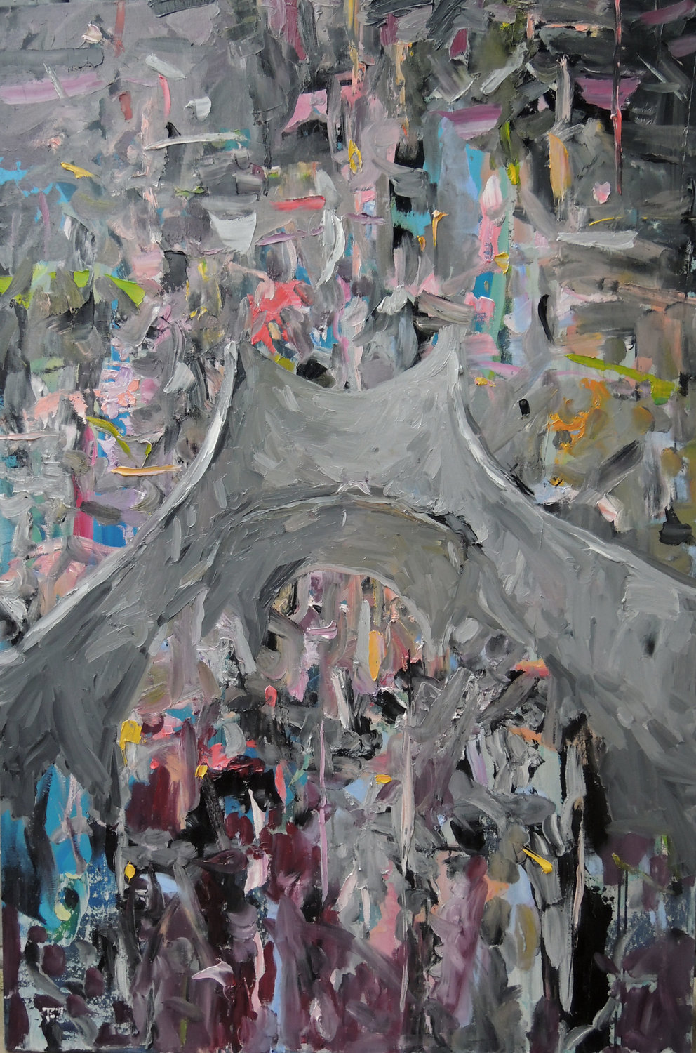 Rubber Tire Trough by Edith Torony (2013) : Painting Oil on Canvas ...