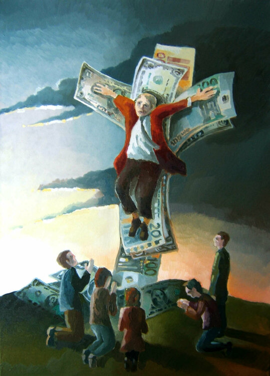 THE FALSE GOD von Gregor Ziolkowski (2009): Malerei Öl auf Leinwand ...