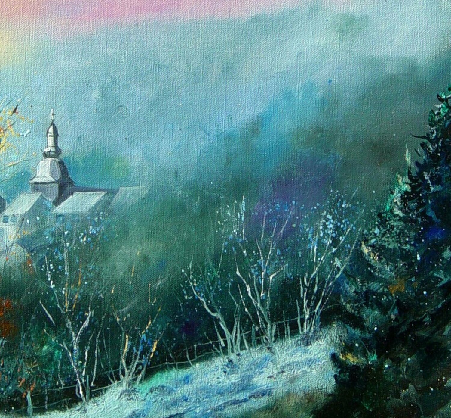 Frozen morning by Pol Ledent (2018) : Painting Oil on Canvas - SINGULART