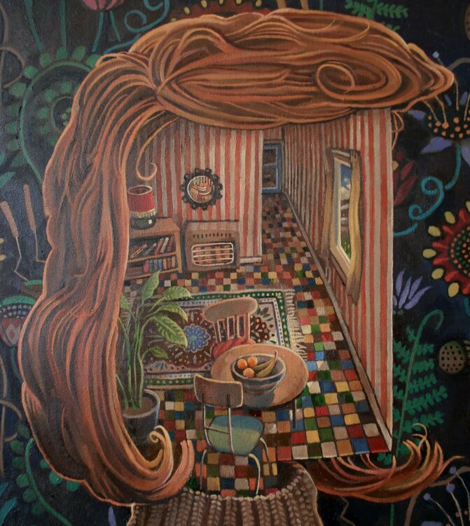 Room in a room by Rory Mitchell (2019) : Painting Oil, Cotton on Canvas ...