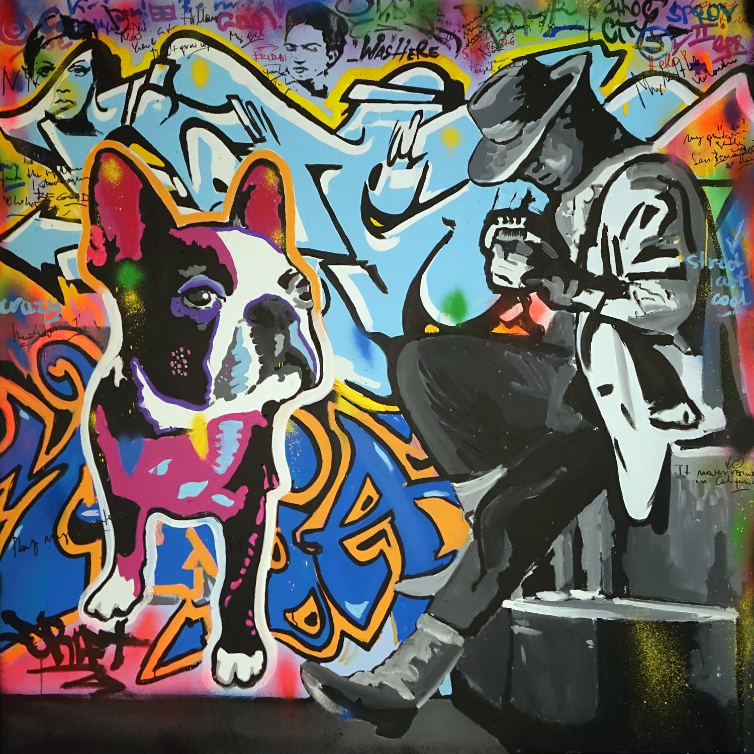 Play Me by Wojtek Babski (2018) : Painting Acrylic, Spray paint on ...