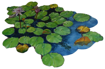 Aquatic Calligraphy by Catherine Kirkwood (N.D) : Painting Oil on ...