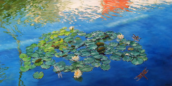 Aquatic Calligraphy by Catherine Kirkwood (N.D) : Painting Oil on ...