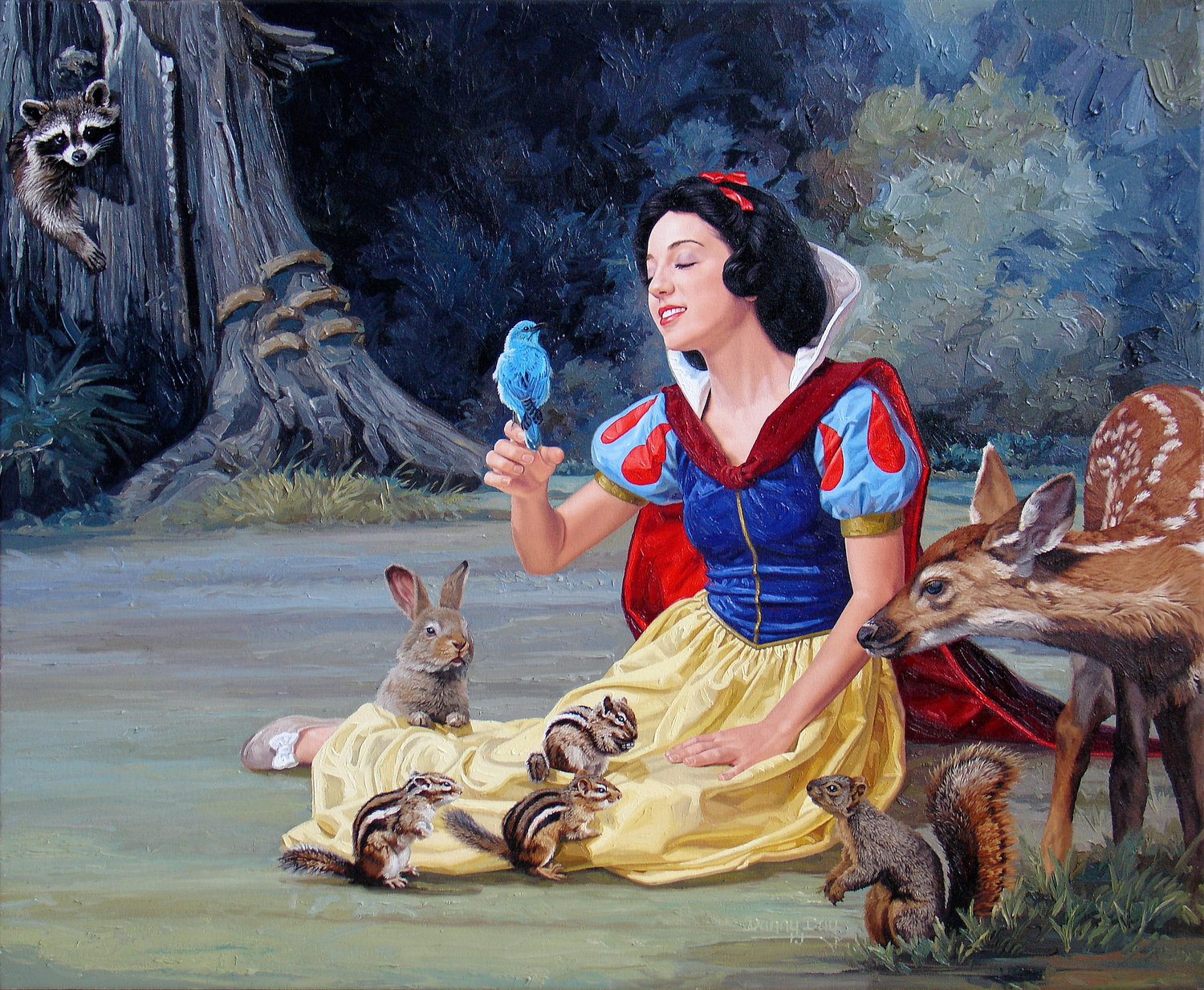 Snow White by Danny Day (2005) : Painting Oil on Canvas - SINGULART