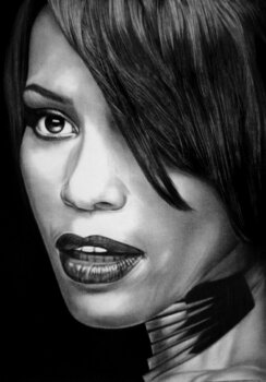 Queen Bey by Edwin Darwin (2013) : Drawing Pencil, Charcoal on Paper ...