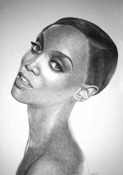 Queen Bey by Edwin Darwin (2013) : Drawing Pencil, Charcoal on Paper ...