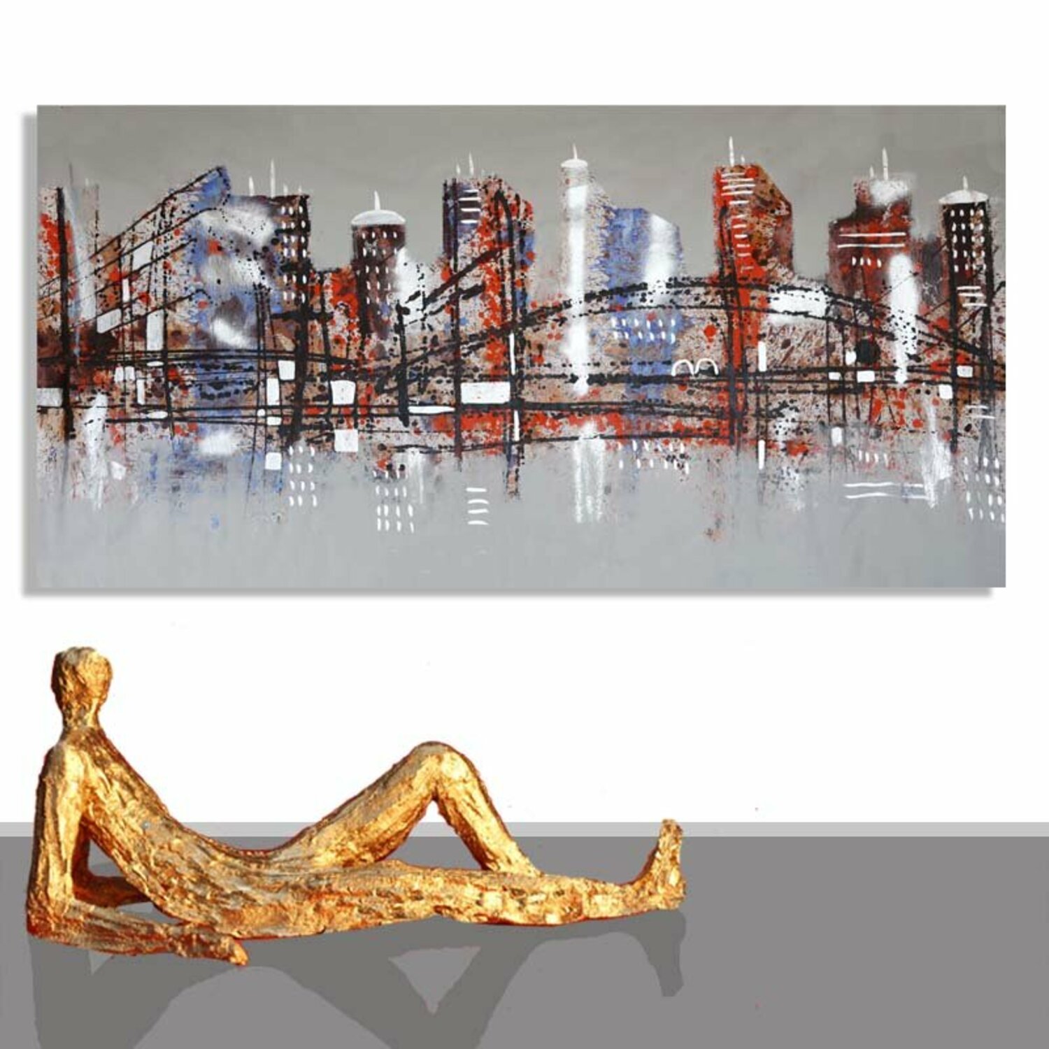 Silver city by Maria Moretti (2019) : Painting Oil on Canvas - SINGULART