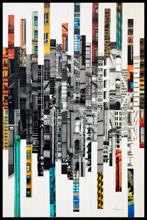 Patchwork City 65 by Marilyn Henrion (2017) : Other media Collage on ...