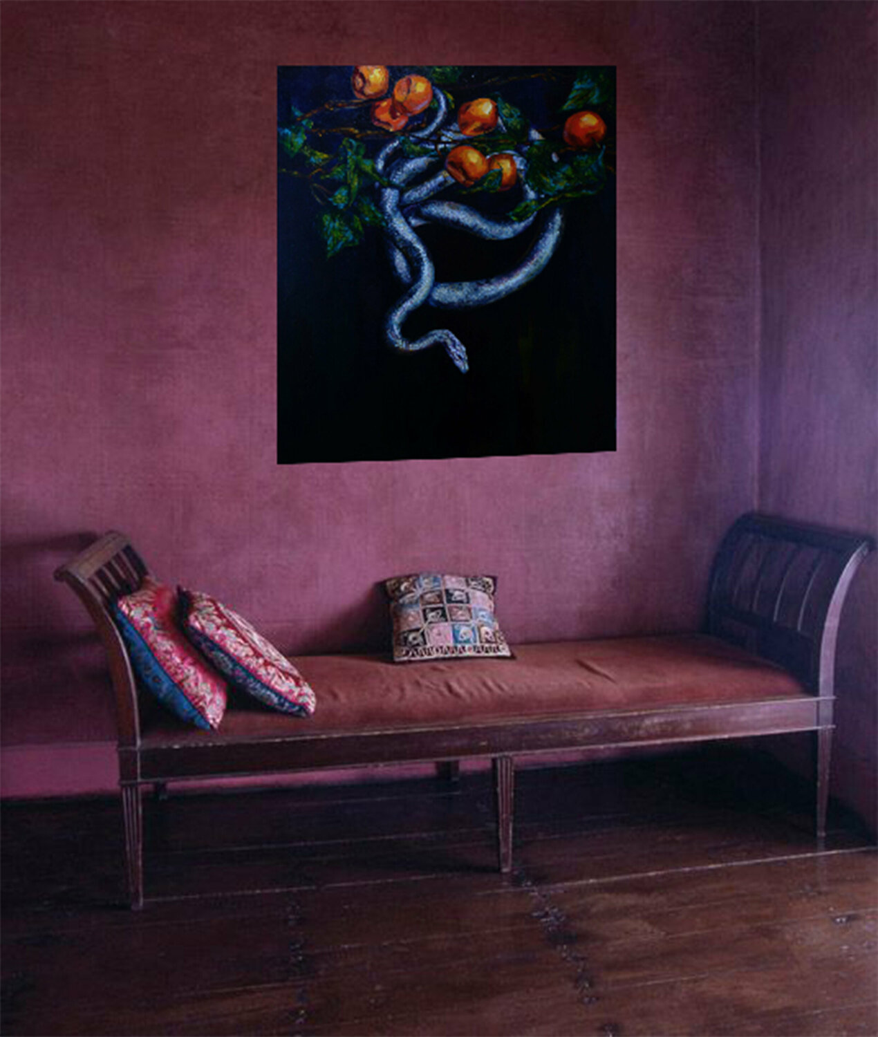 The albino snake by Maria Drozdova (2019) : Painting Oil, Lacquer on ...