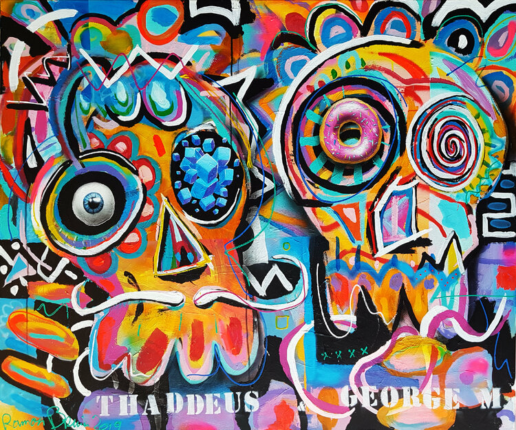 Old Geezer by Ramon Bruin (2019) : Painting Acrylic, Spray Paint on ...