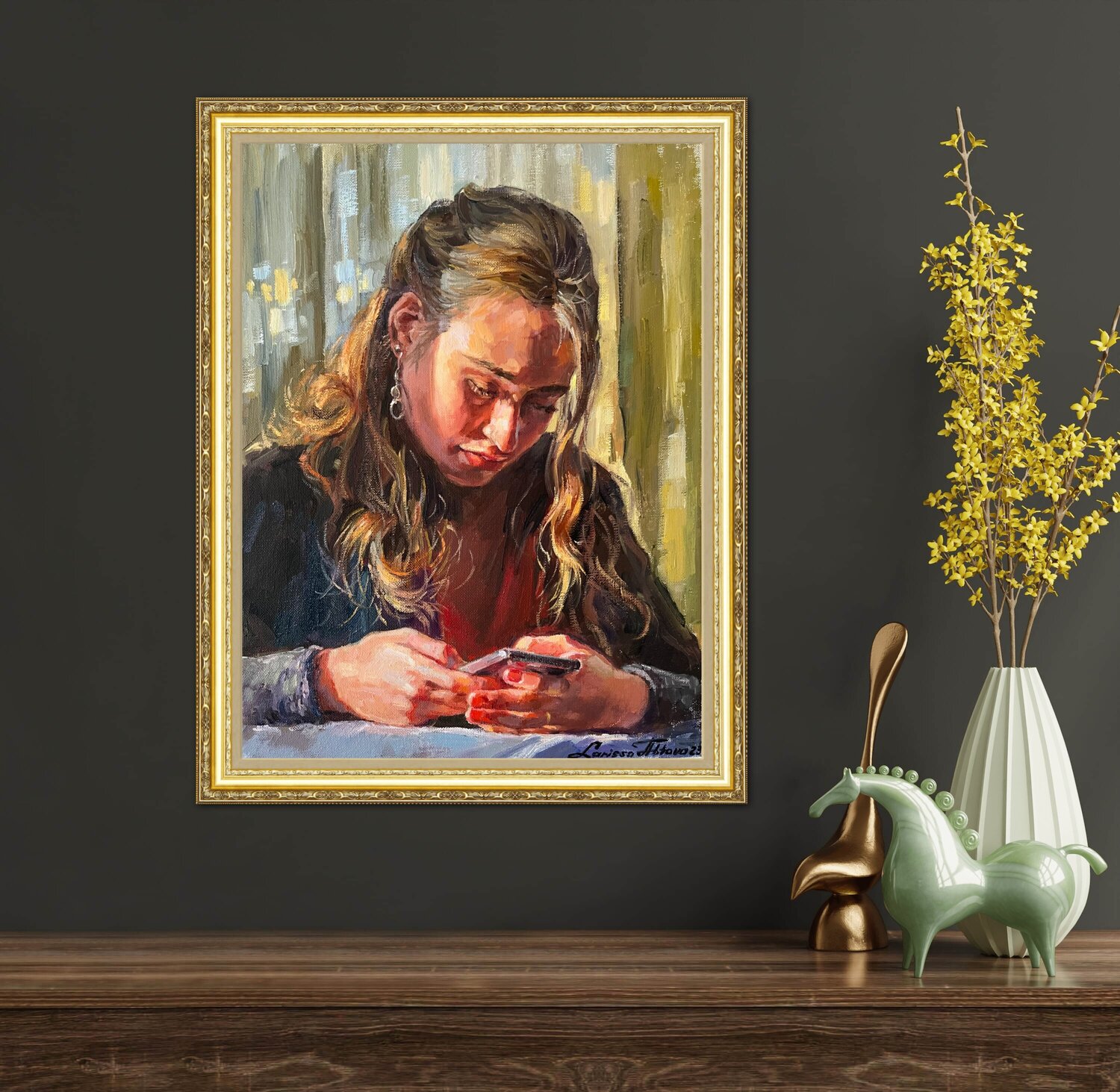 In a ray of sunshine by Larissa Abtova (2023) : Painting Oil on Linen ...