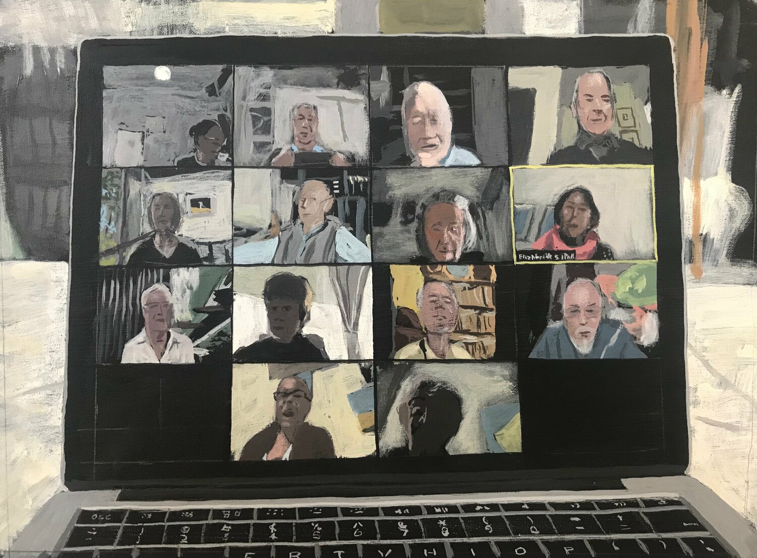 Zoom Art Class by Rick Matear (2020) : Painting Acrylic on Linen ...