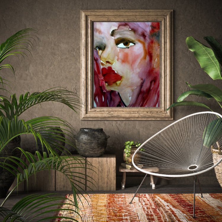 Pantone 3517 C by Winibey Lopez (2021) : Work on Paper Acrylic on Paper ...