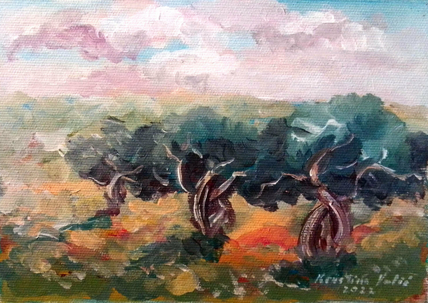 Olive tree by Kristina Valic (2022) : Painting Acrylic on Canvas ...