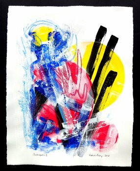 Positive Thinking von Volker Mayr (2017): Malerei Öl auf Leinwand ...