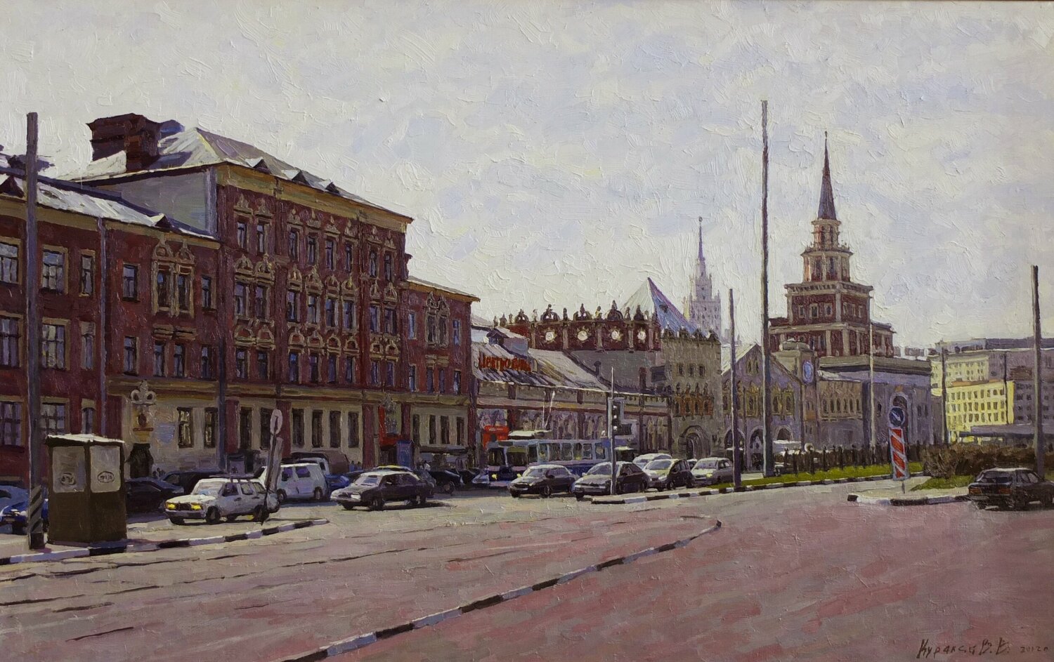 Kazan Railway Station von Vasiliy Kuraksa (2012): Malerei Öl auf ...