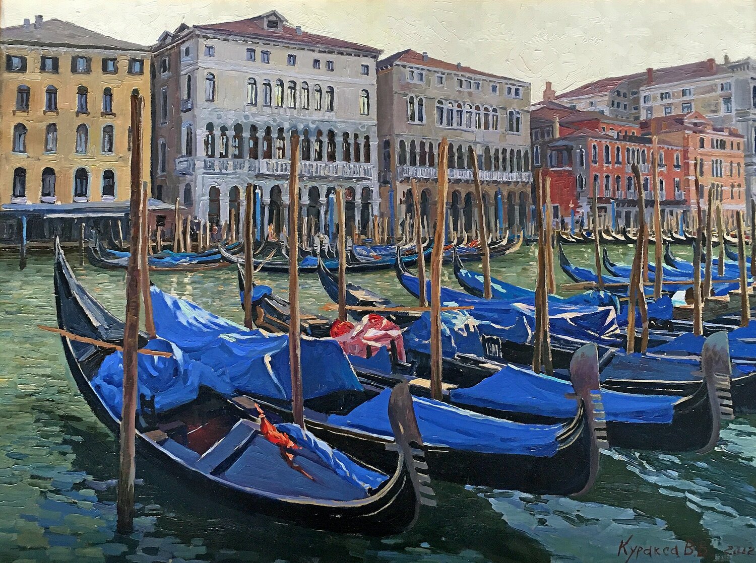 Venice. Boats. by Vasiliy Kuraksa (2012) : Painting Oil on Canvas ...