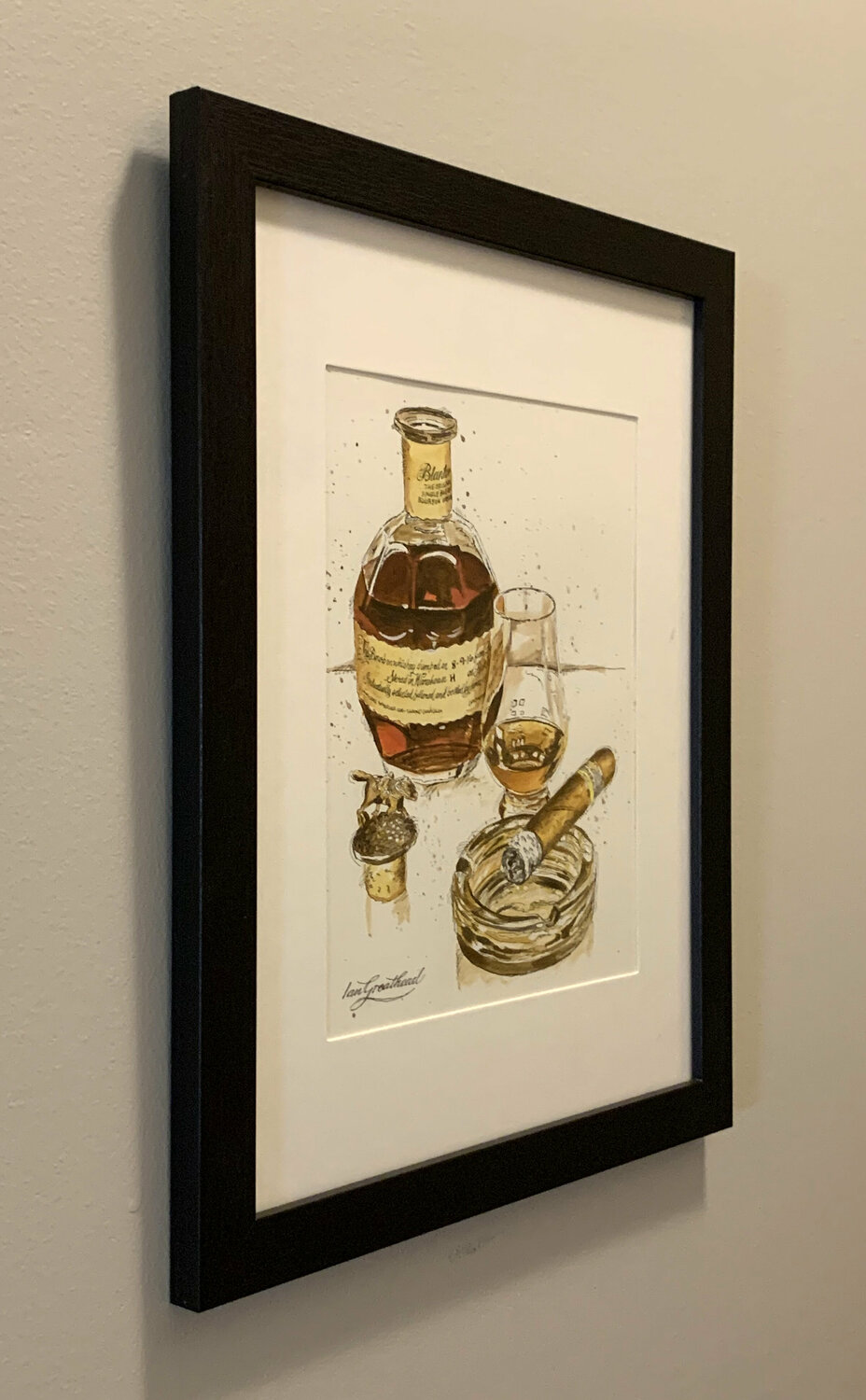 Blanton’s with Cohiba Cigar by Ian Greathead (2020) : Work on paper ...