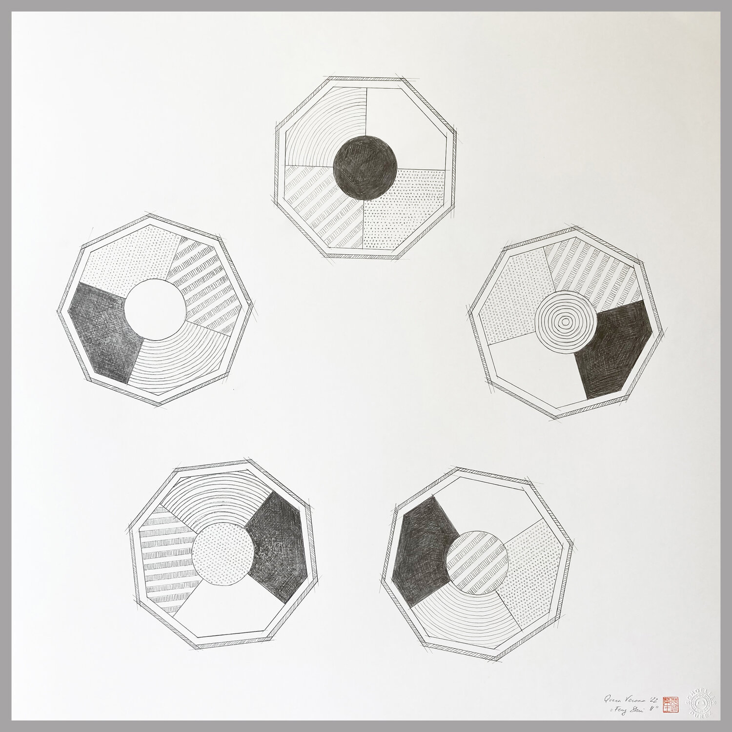 Contemporary Drawings Inspired by Feng Shui