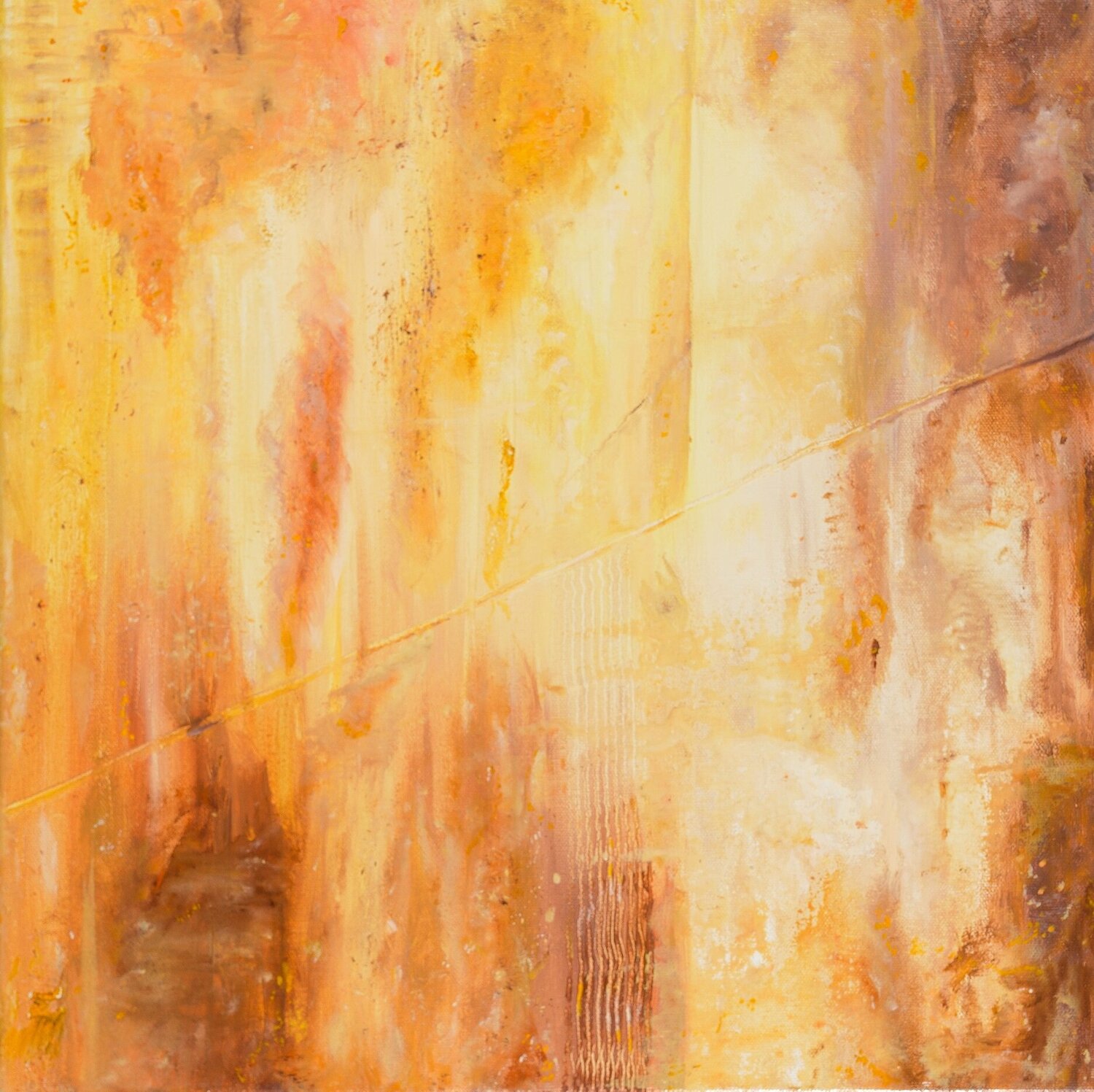 A selection of contemporary paintings in shades of yellow