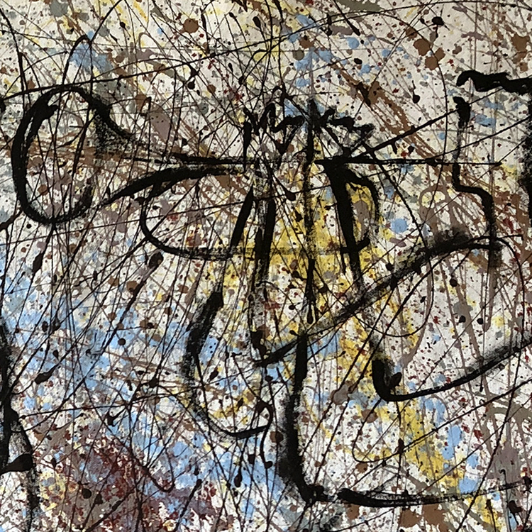 Jazz and Jackson Pollock Rhythm3 by Leon Zernitsky (2020) : Painting ...