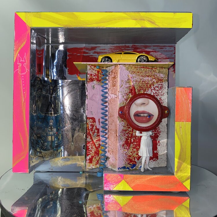 01- 5 RED LIPS, BLUE DOT, WHITE LIMBS by Aleks Rosenberg (2023 ...