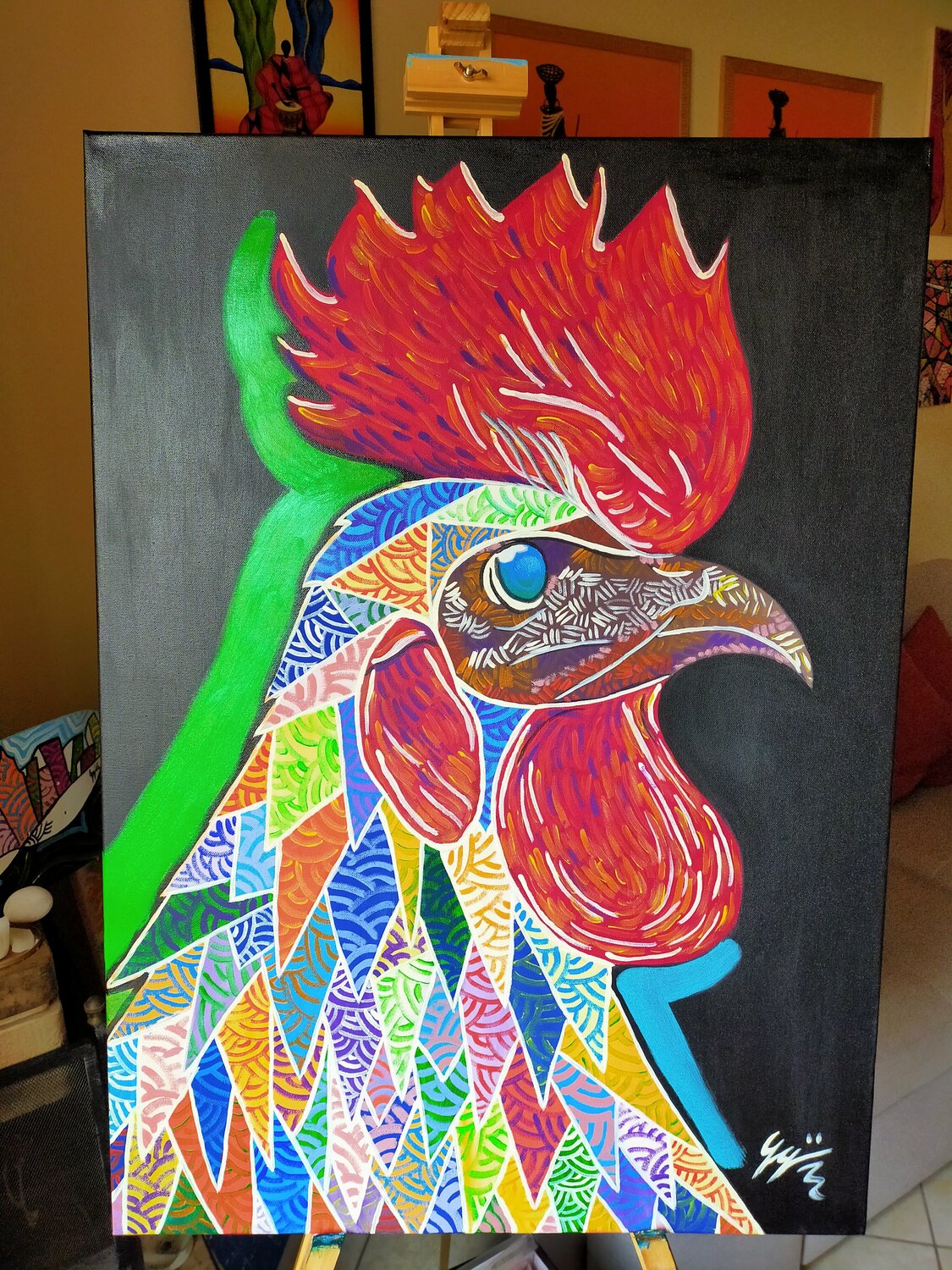 Gallo Ruspante by Gerardo La Porta (2020) : Painting Acrylic on Canvas ...