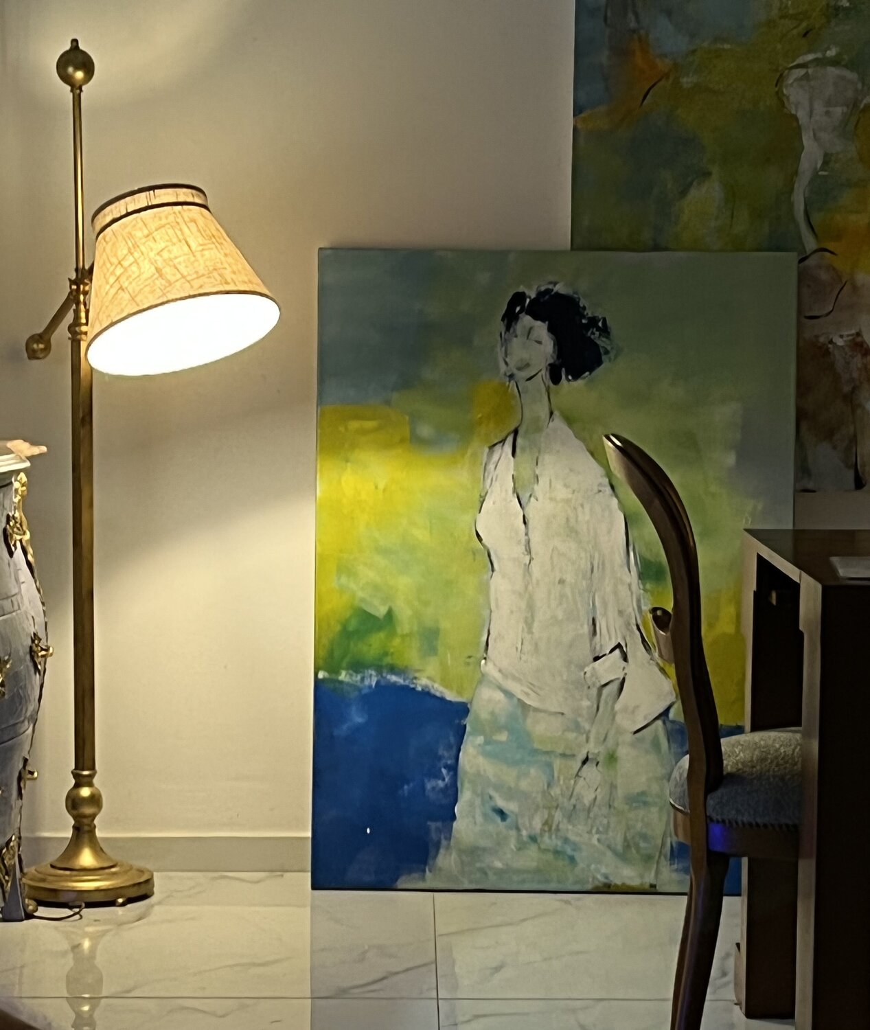 Une dame by Marie Rouach (2022) : Painting Acrylic on Canvas - SINGULART