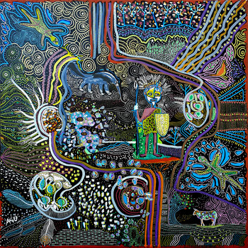 Phylogénie by Philippe Abril (2016) : Painting Acrylic on Canvas - SINGULART