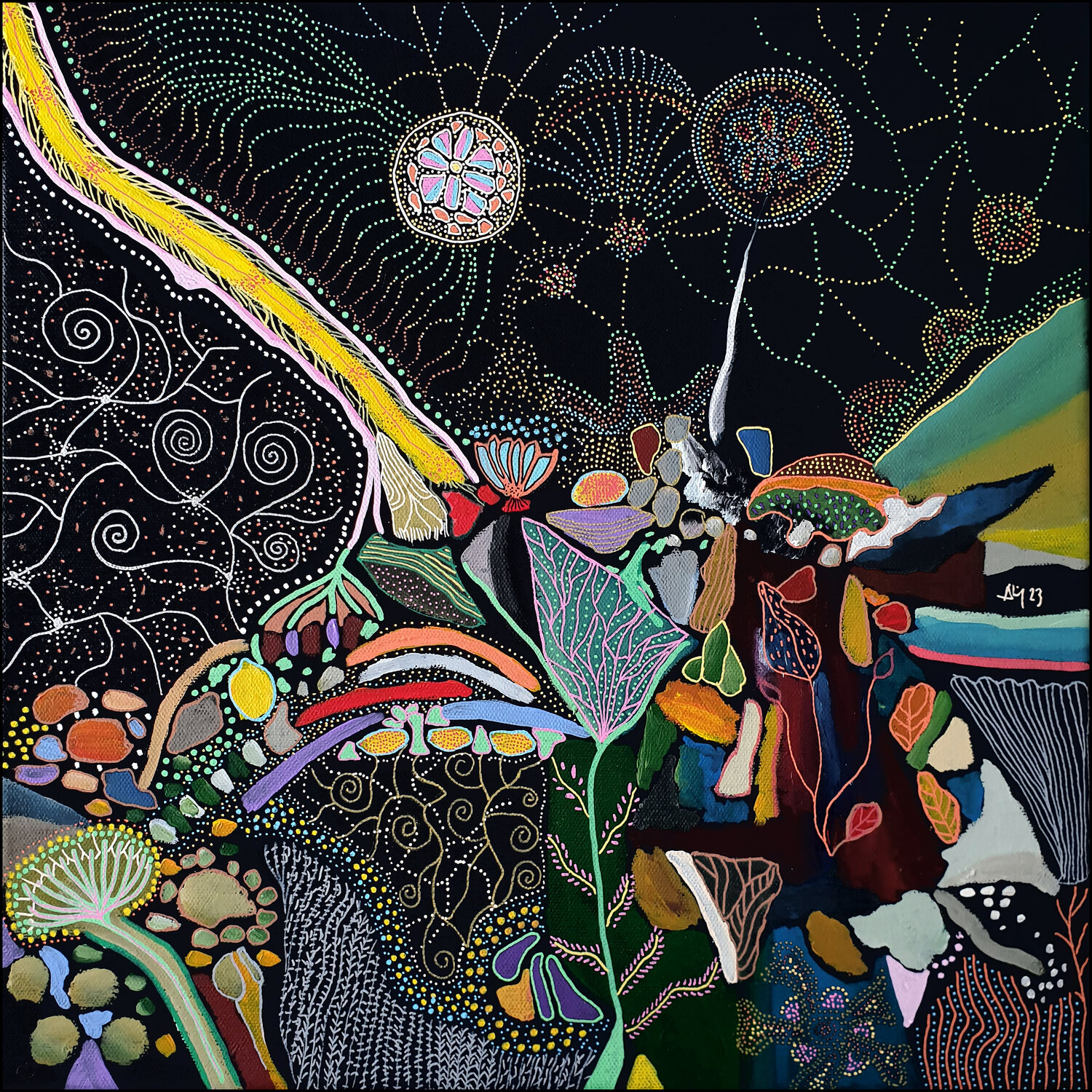 Douces de nuit by Philippe Abril (2023) : Painting Acrylic, Felt on ...