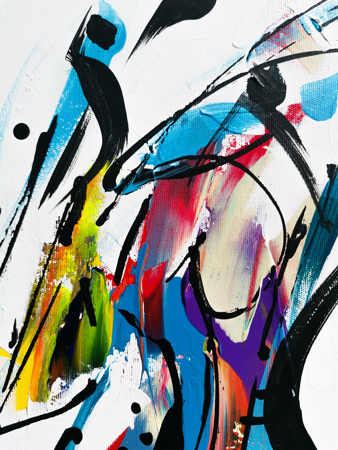 Variations brillantes by Luc Villard (2021) : Painting Acrylic on ...