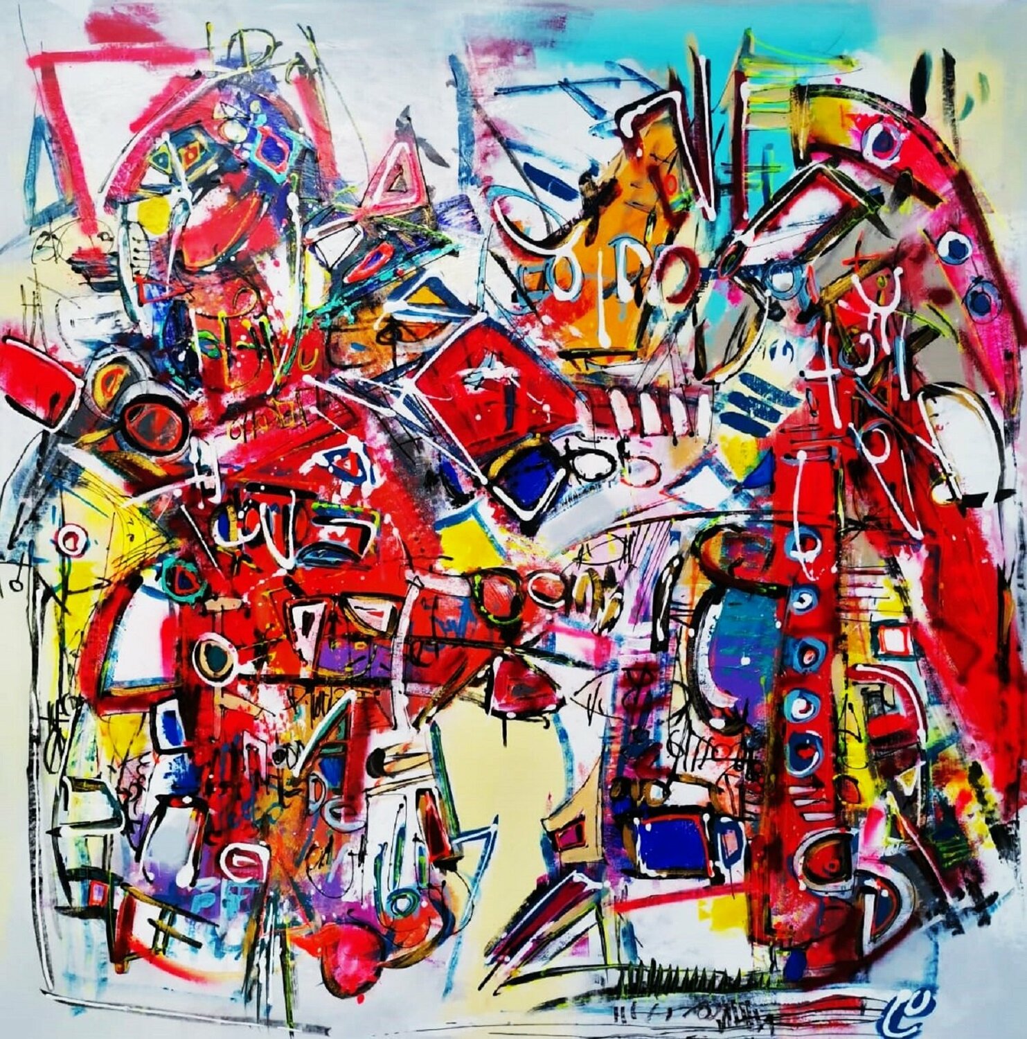 Passion by Luc Villard (2020) : Painting Acrylic, Spray Paint on Canvas ...