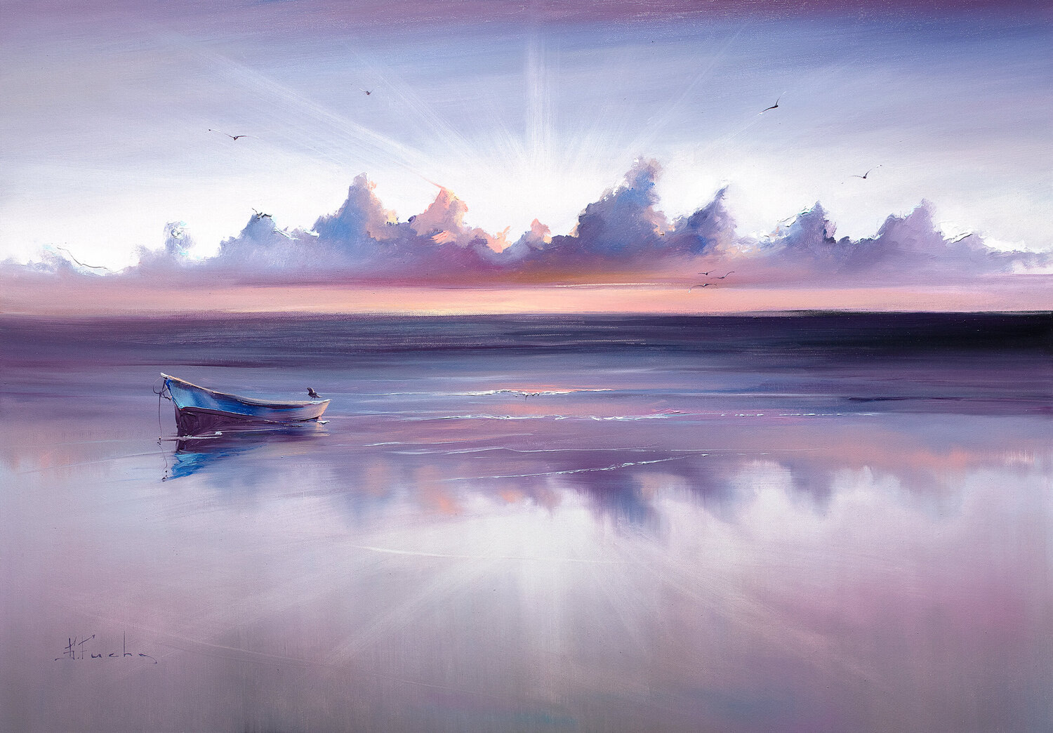 Early morning calmness by Bozhena Fuchs (2022) : Painting Oil on Canvas ...