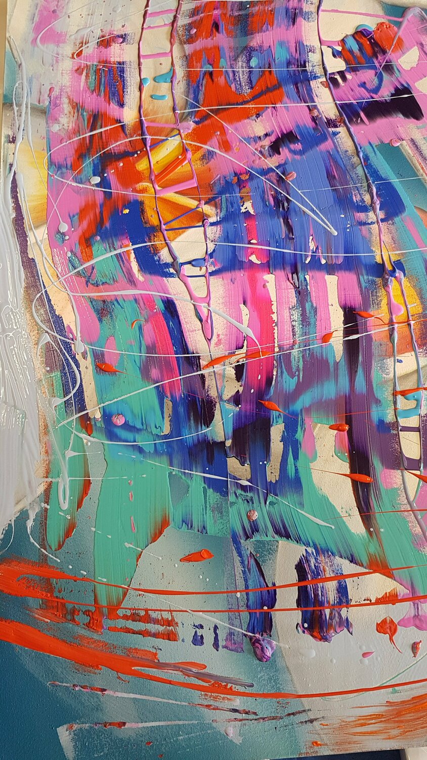 FLOATING TIME MACHINE by Kilian Basia (2021) : Painting Acrylic, Enamel ...