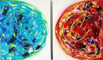 FLOATING TIME MACHINE by Kilian Basia (2021) : Painting Acrylic, Enamel ...