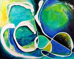 FLOATING TIME MACHINE by Kilian Basia (2021) : Painting Acrylic, Enamel ...