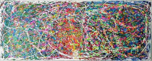 FLOATING TIME MACHINE by Kilian Basia (2021) : Painting Acrylic, Enamel ...