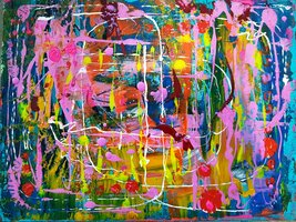 FLOATING TIME MACHINE by Kilian Basia (2021) : Painting Acrylic, Enamel ...