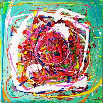 FLOATING TIME MACHINE by Kilian Basia (2021) : Painting Acrylic, Enamel ...