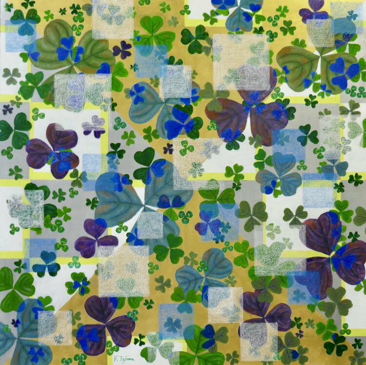 Find the four-leaf clover by Hiroaki Tajima K (2022) : Painting Acrylic ...
