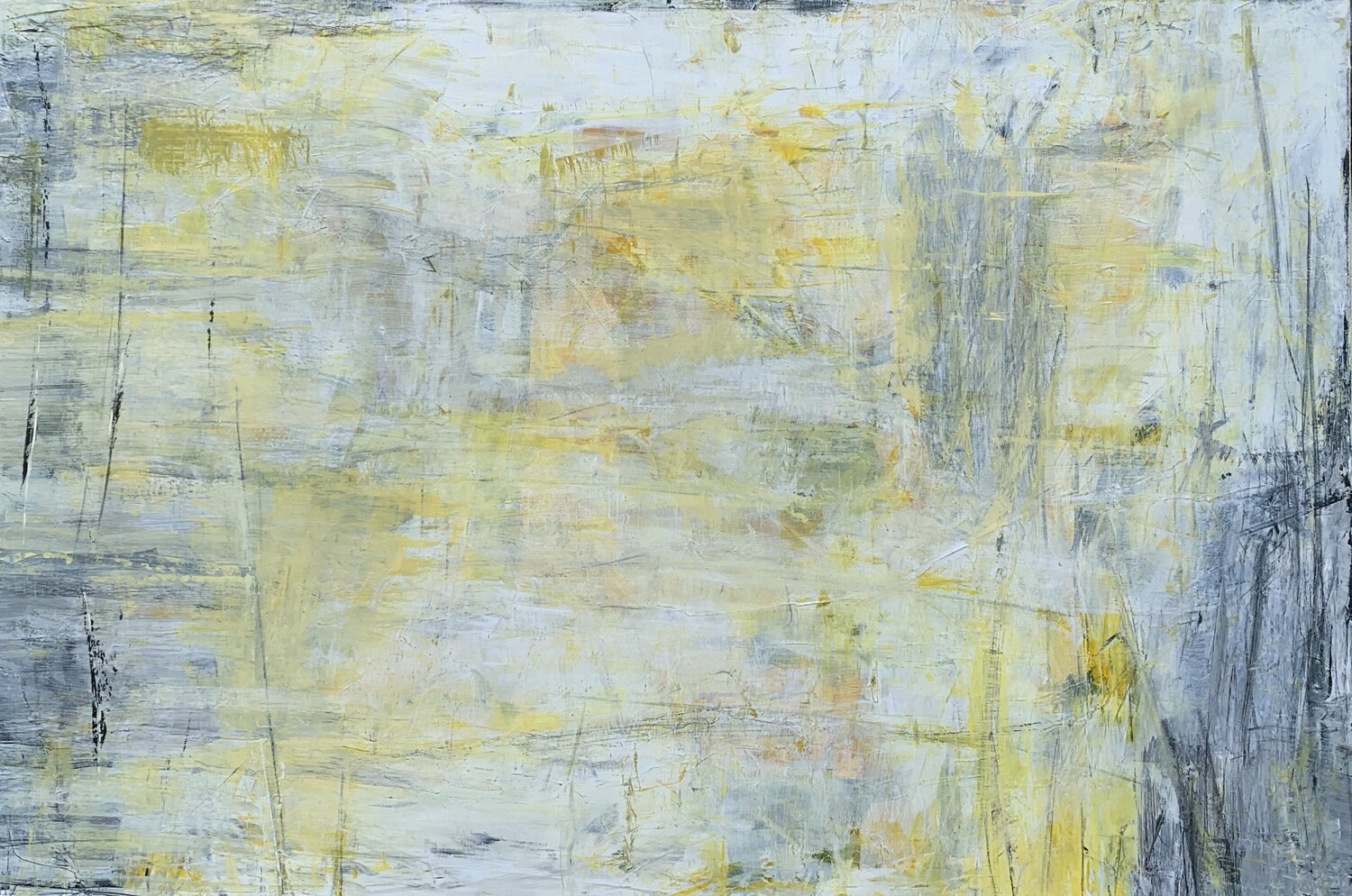 A selection of contemporary paintings in shades of yellow