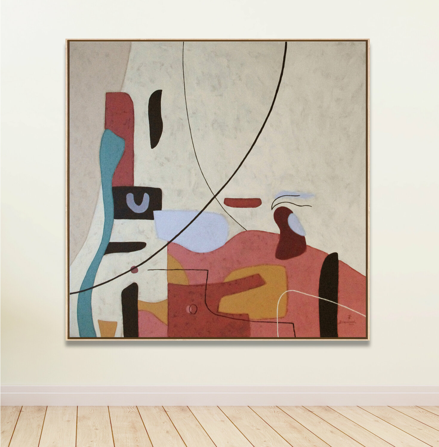 Abstract play by Bernard Simunovic (2017) : Painting Acrylic on Canvas ...