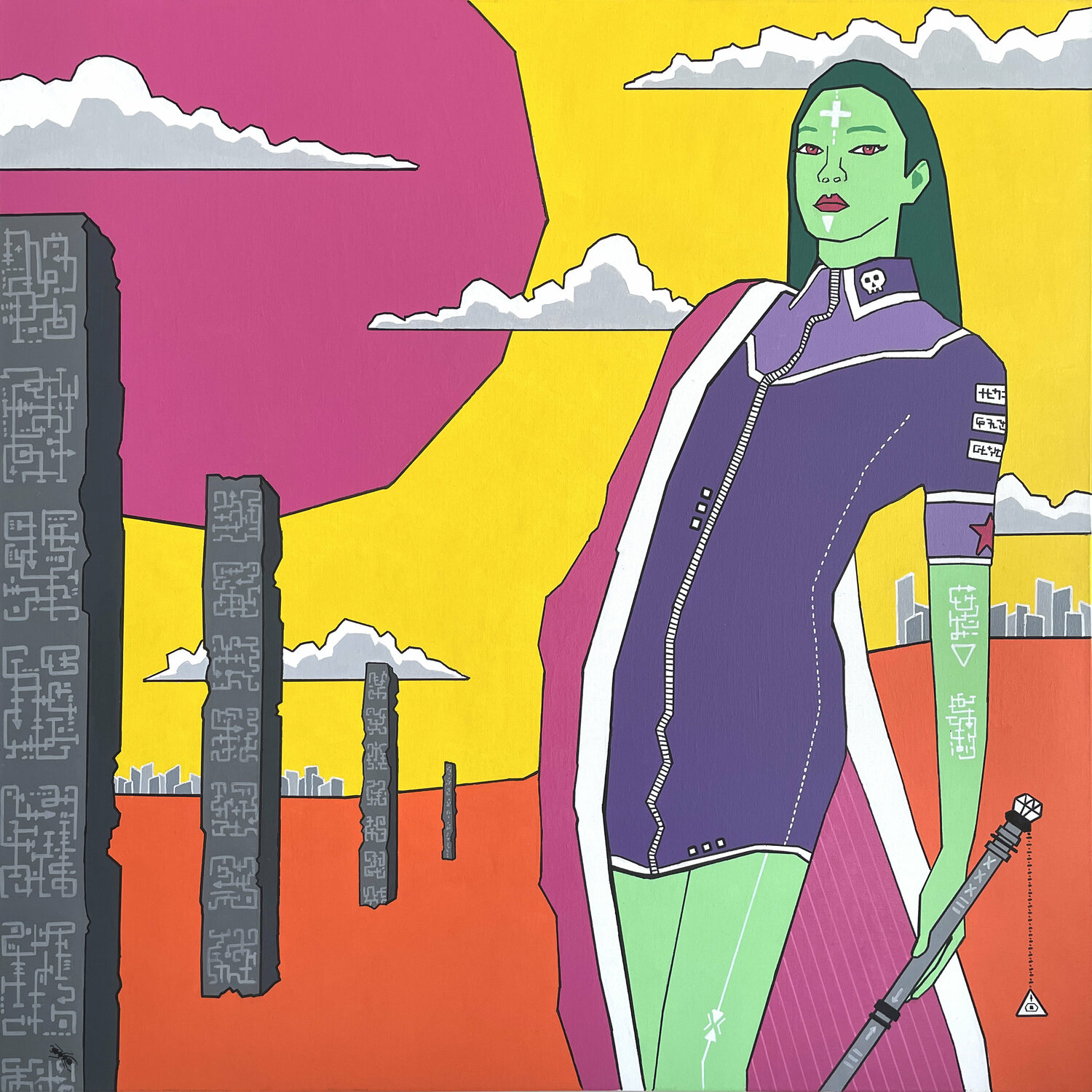 ARCHEOLOGY by SeCam (2021) : Painting Acrylic, Felt on Canvas - SINGULART