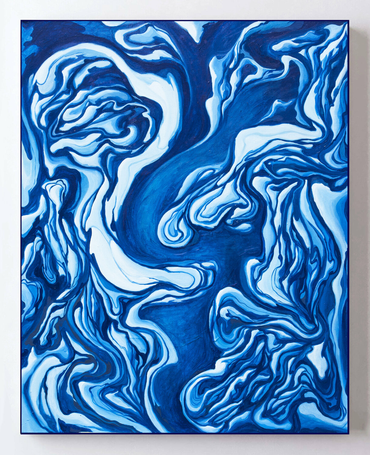 Movement of blue by Mykola Ampilogov (2021) : Painting Oil on Canvas ...