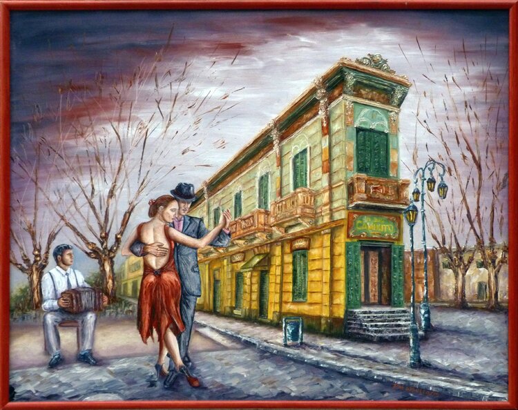 Caminito von Daniel Falabella (2018): Malerei Öl auf Leinen - SINGULART