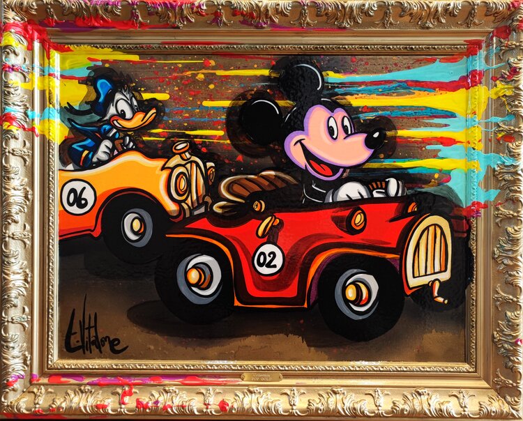 La petite ballade en voiture by Eddy Vitalone (2022) : Painting Acrylic, Spray Paint on Linen ...