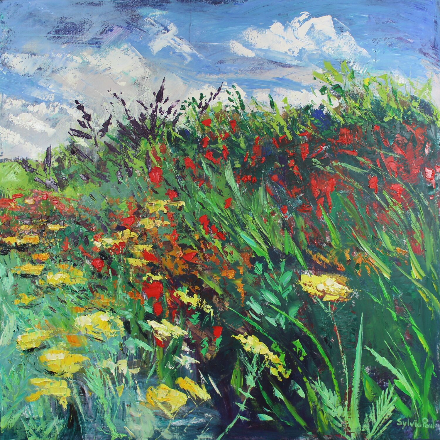 Border in Late Summer by Sylvia Paul (2022) : Painting Oil on Canvas ...
